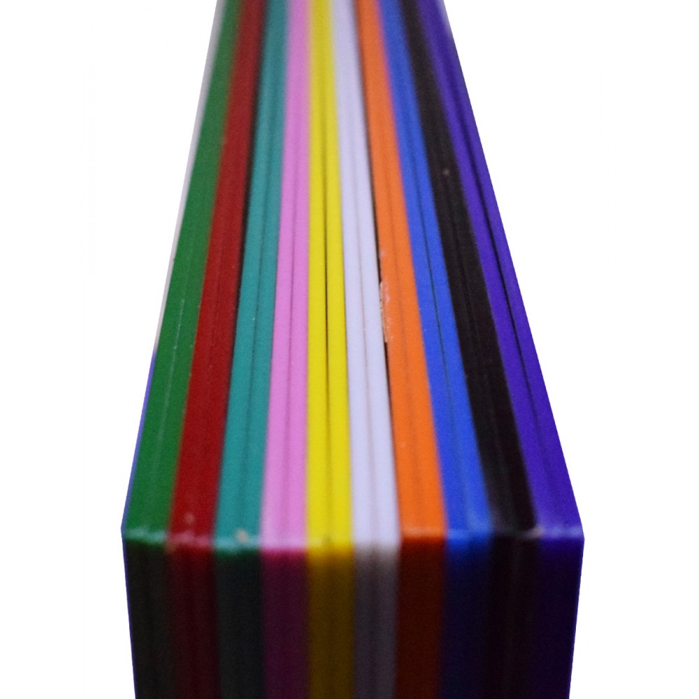 Colored Cast Acrylic Sheet Plastic Sheet For Engraving Package Of 20 